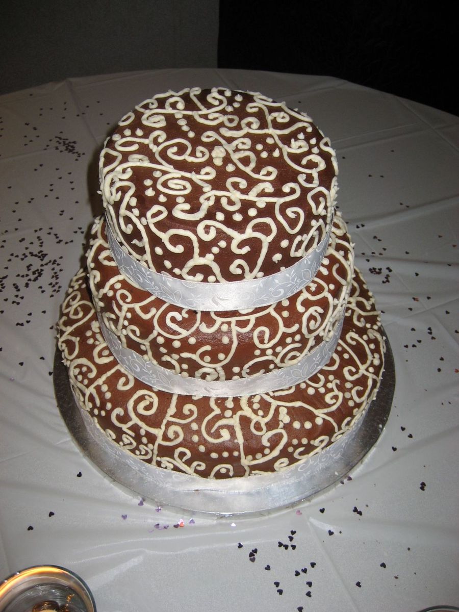 Brown And Ivory - CakeCentral.com
