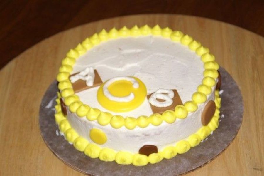 Monkey Birthday Cake With Initials - CakeCentral.com