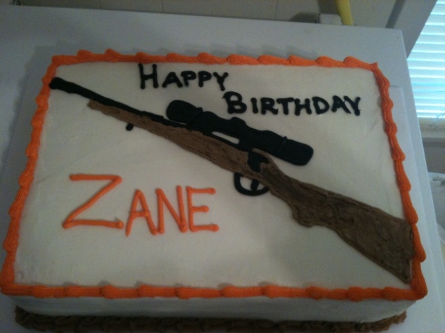 Deer Rifle Cake - CakeCentral.com