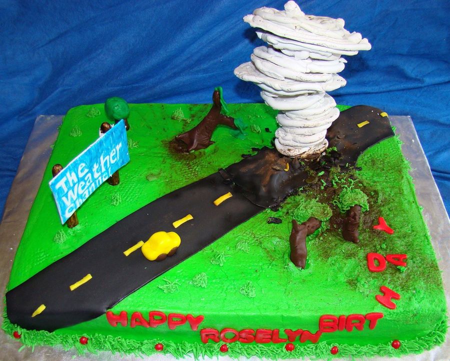 Natural Disaster- Tornado Cake - CakeCentral.com
