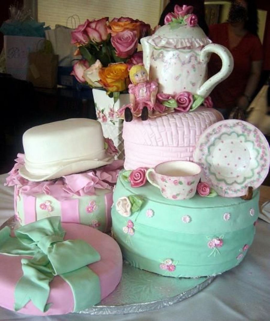 Hat Tea Party Cake - CakeCentral.com