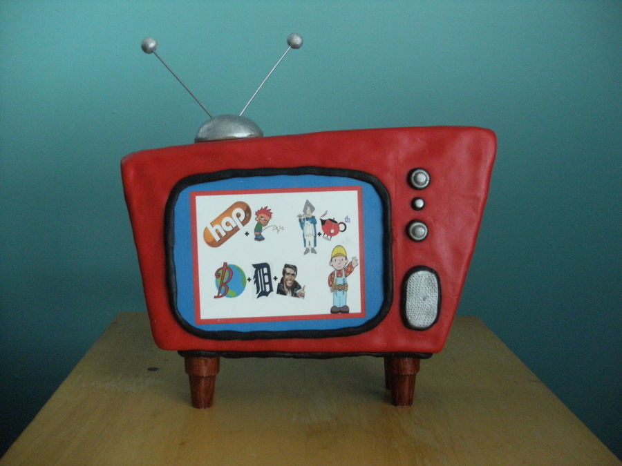 Retro Tv Concentration Puzzle,television - CakeCentral.com
