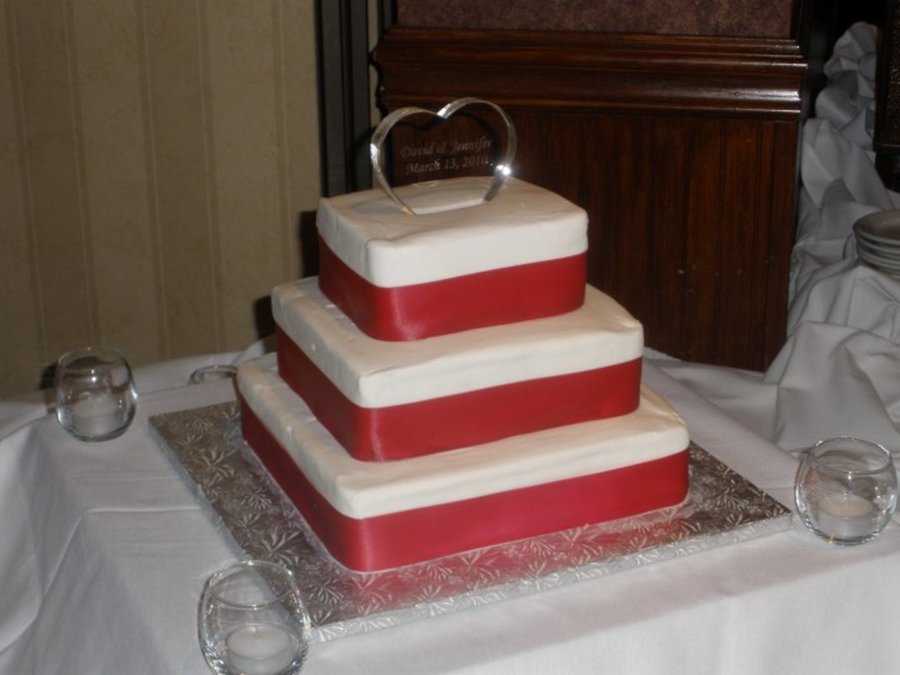 3 Tier Square Wedding Cake - CakeCentral.com