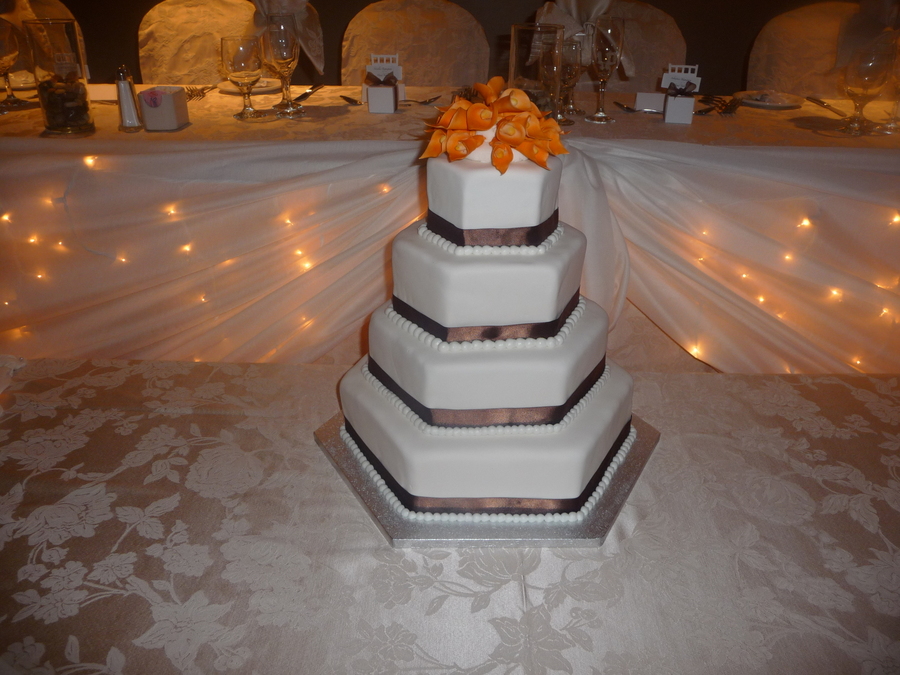 Hexagon Wedding Cake - CakeCentral.com