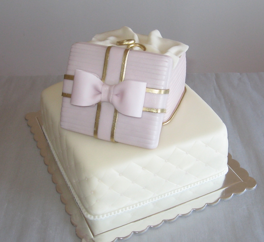 Purple Ring Box Cake - CakeCentral.com