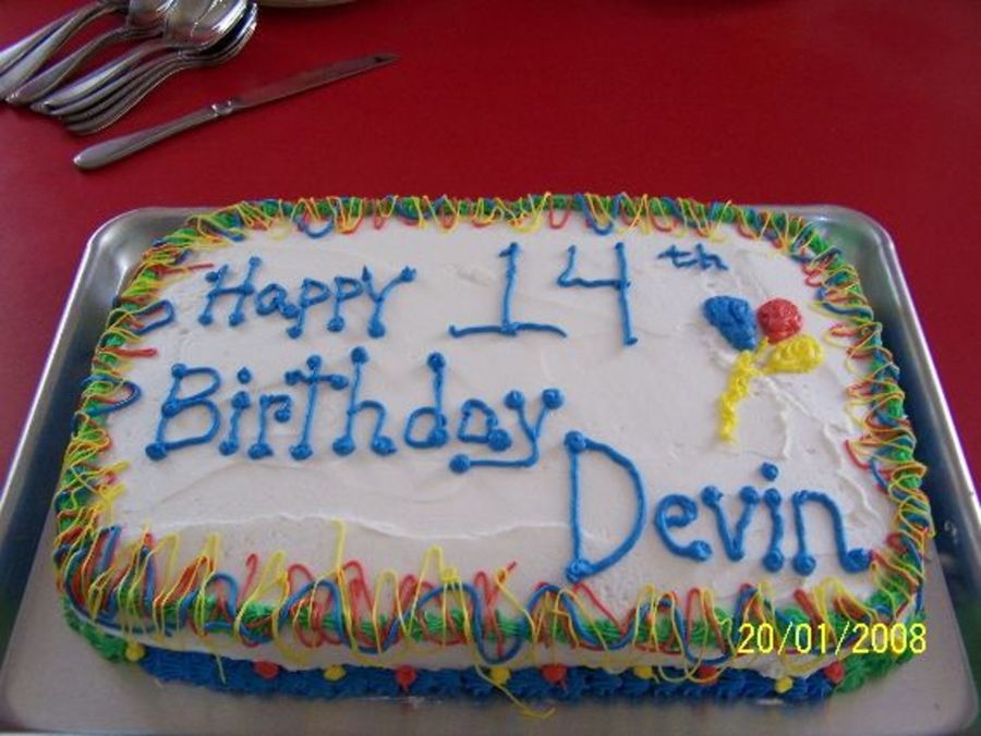 2Nd Cake Ever Decorated, Simple Birthday Cake For My Son - CakeCentral.com