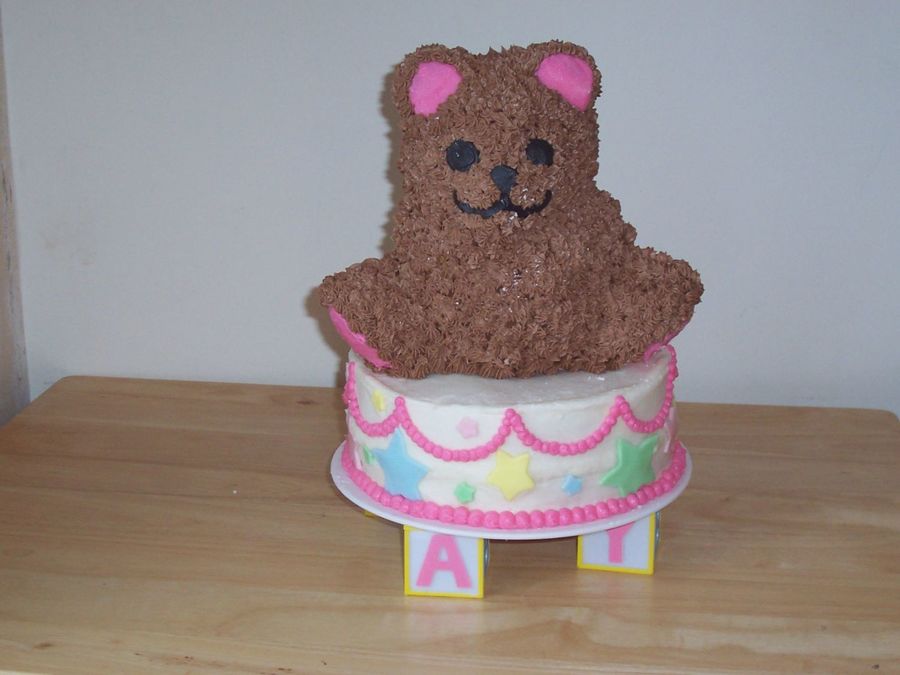 Baby Shower Teddy Bear - CakeCentral.com