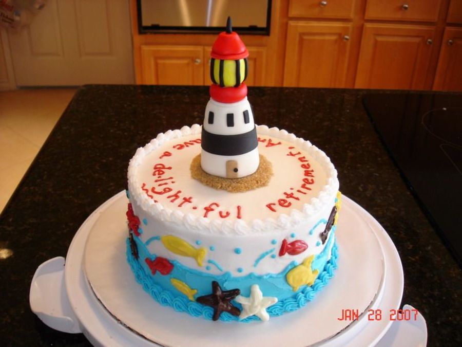 Lighthouse Retirement Cake - CakeCentral.com
