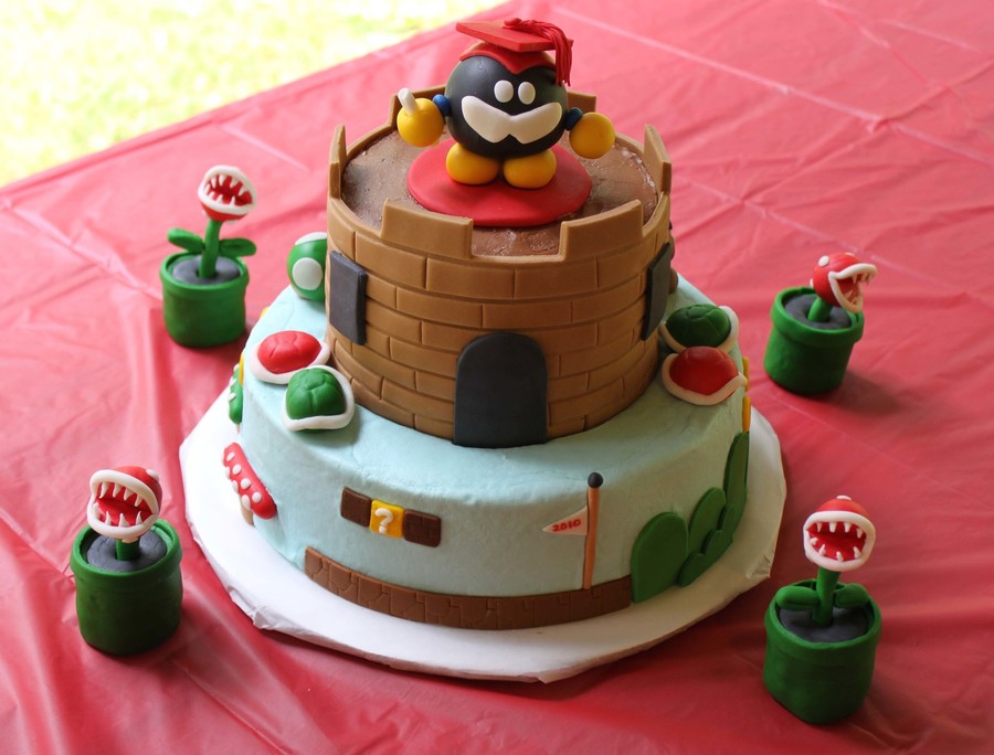 Mario Bros Graduation Cake - CakeCentral.com