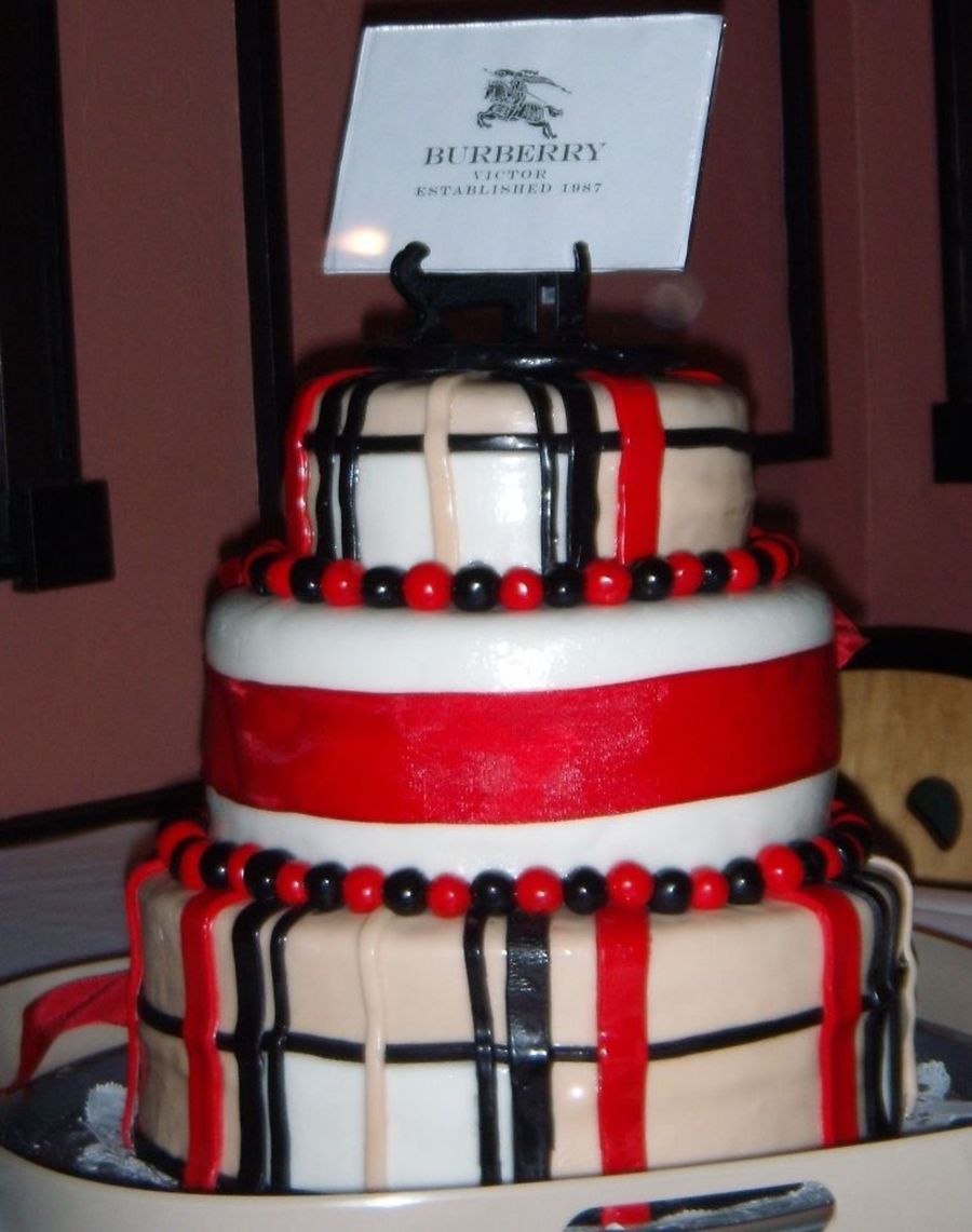 Burberry Birthday Cake - CakeCentral.com