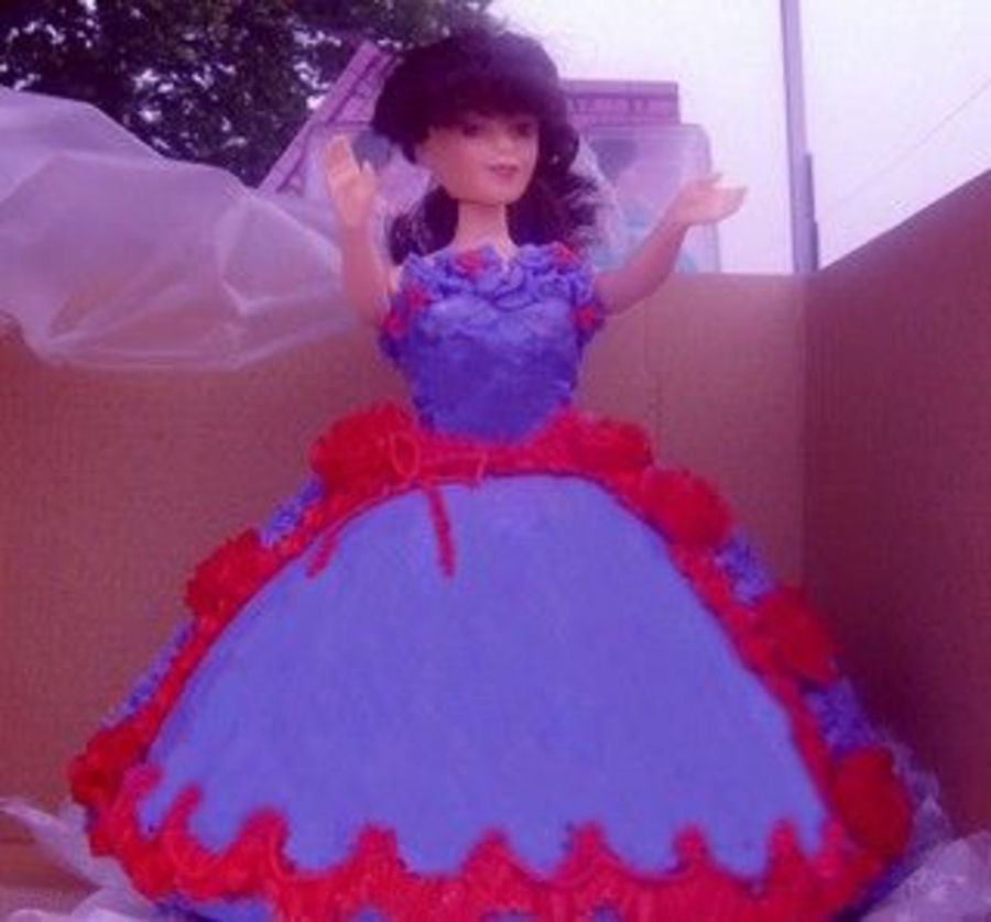 Purple And Red Doll Cake - CakeCentral.com