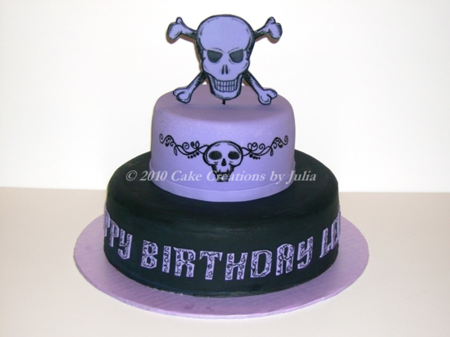 Purple Skulls - CakeCentral.com