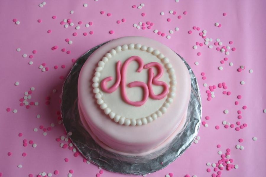 Monogram Smash Cake - CakeCentral.com