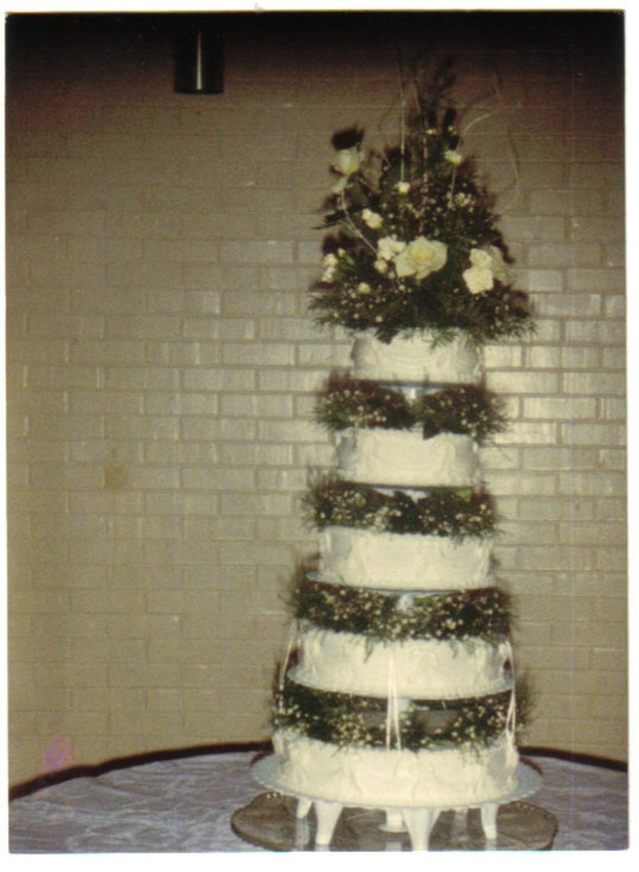 5 Tier Wedding Cake - CakeCentral.com