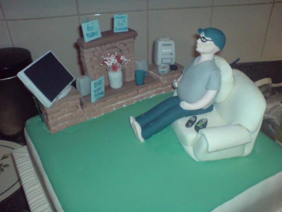 Man Watching Tv - CakeCentral.com