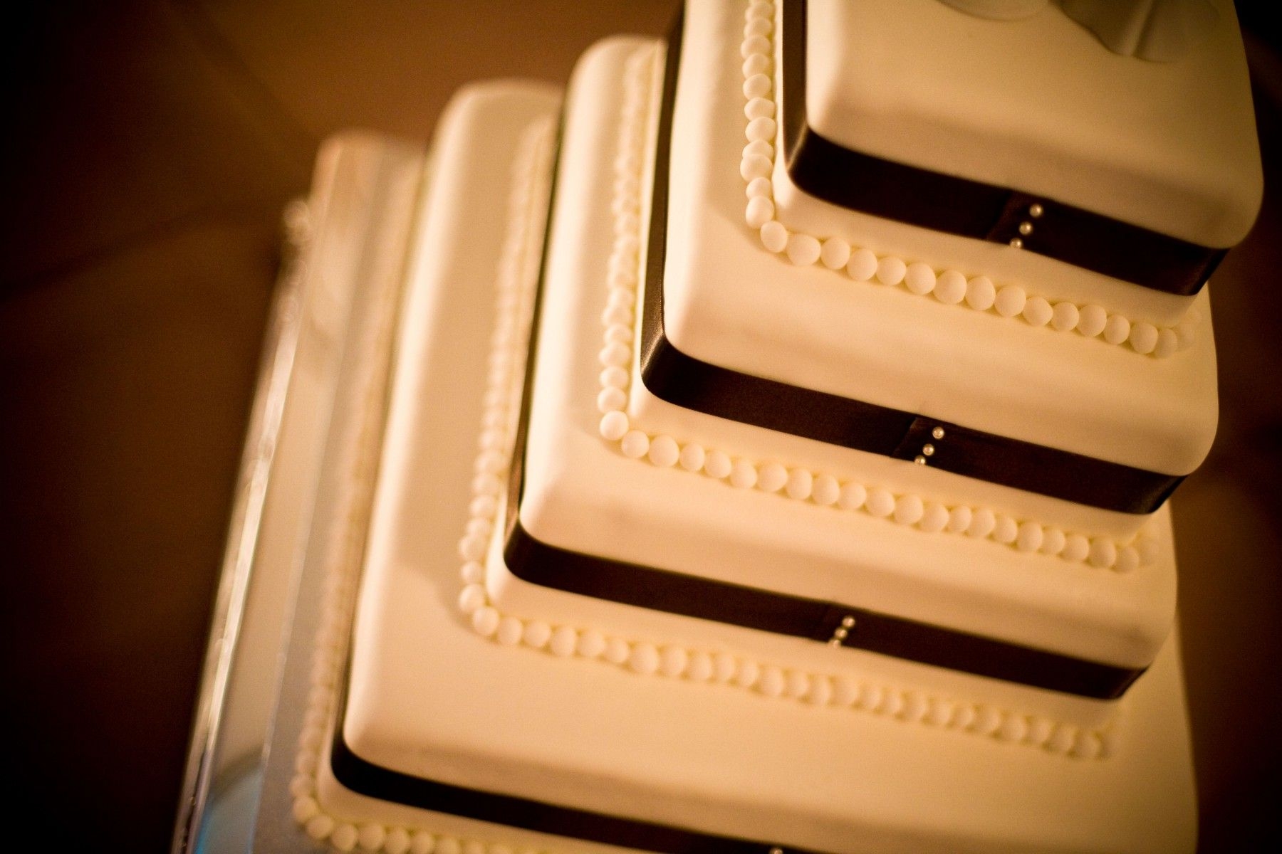 Fondant Square Wedding Cake - CakeCentral.com