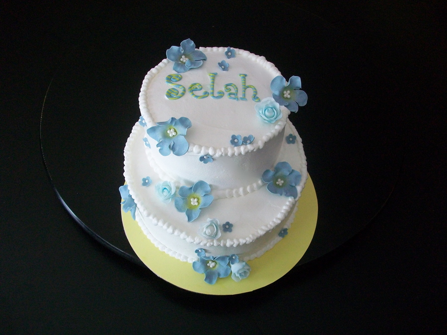Flowery B-Day Cake - CakeCentral.com