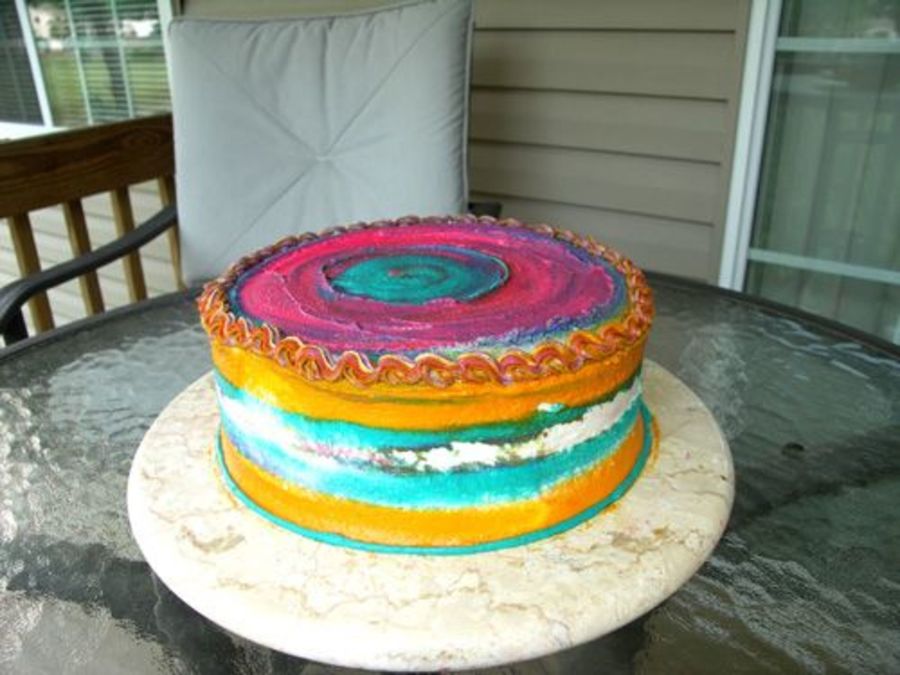 Multicolor Rainbow Cake - CakeCentral.com