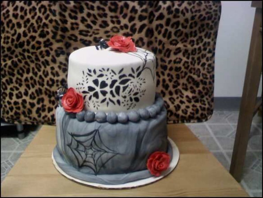 Elegant Spiderweb Cake - CakeCentral.com