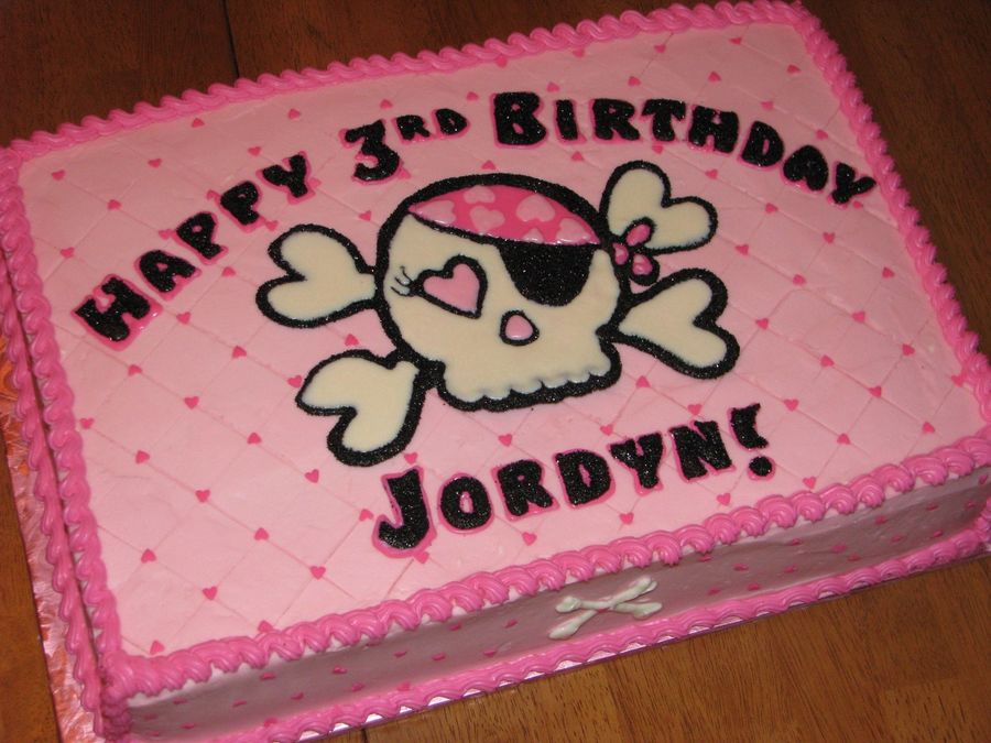 Pink Pirate Girl Cake - CakeCentral.com