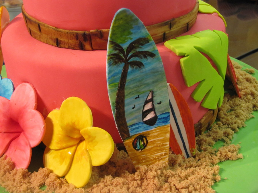 Luau Surfer Girl - CakeCentral.com