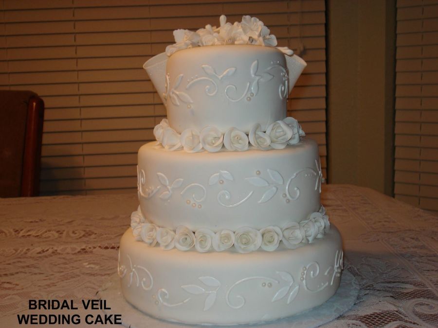 Bridal Veil Cake - CakeCentral.com