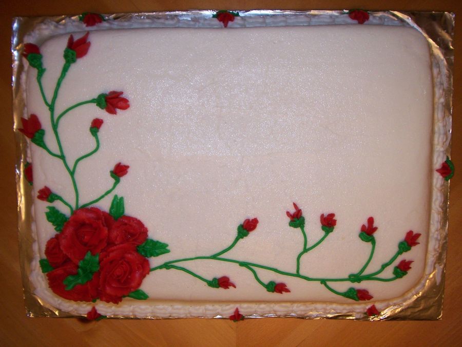 Square Birthday Cake - CakeCentral.com