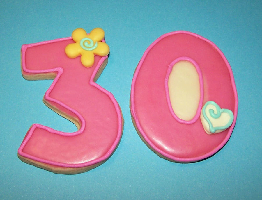 30Th Birthday Cookie Favors - CakeCentral.com
