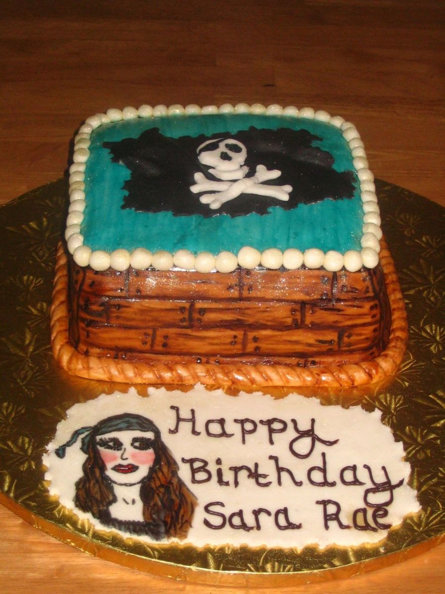 Girly Pirate Cake - CakeCentral.com