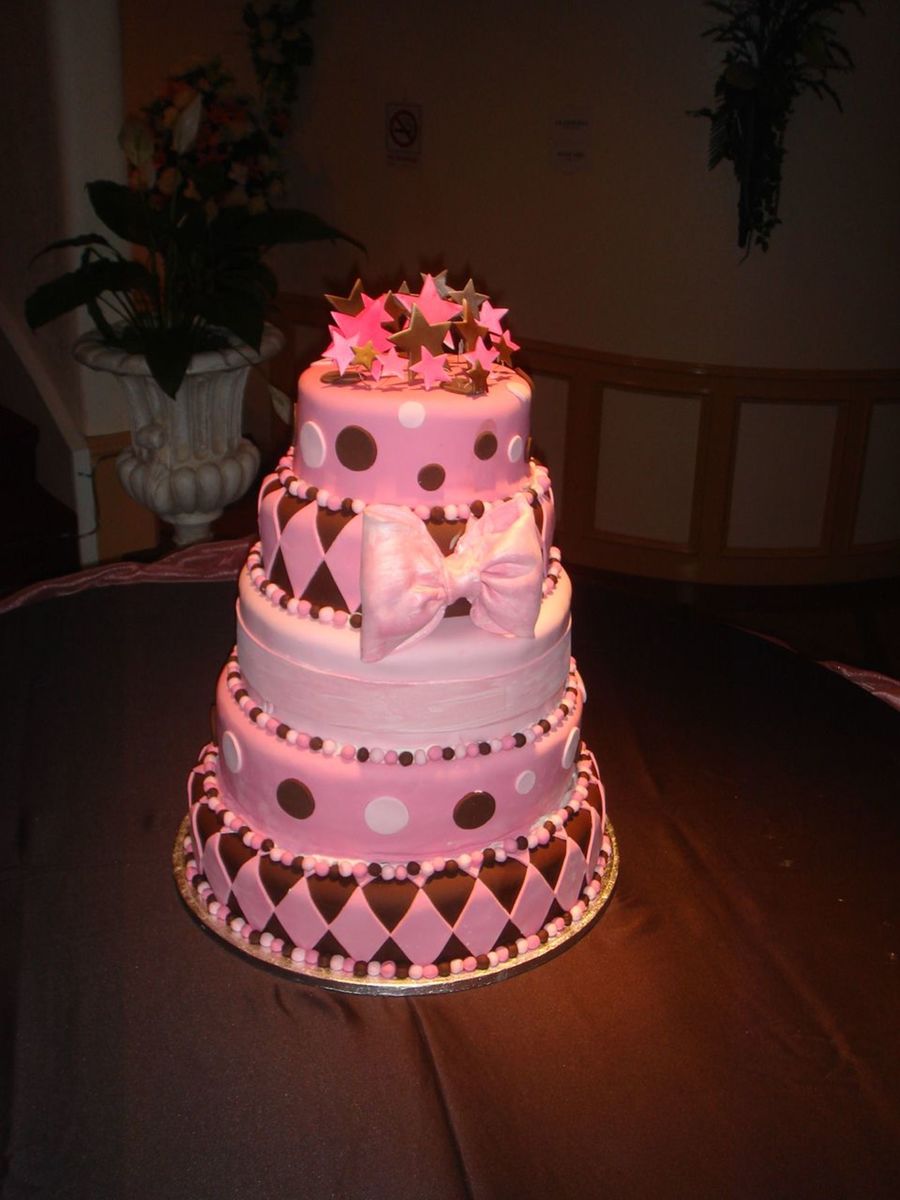 Quince Brown And Pink Cake - CakeCentral.com