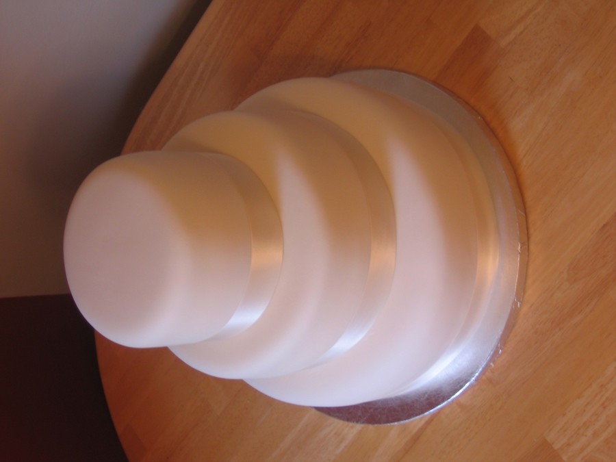 Simple Ivory Wedding Cake - CakeCentral.com