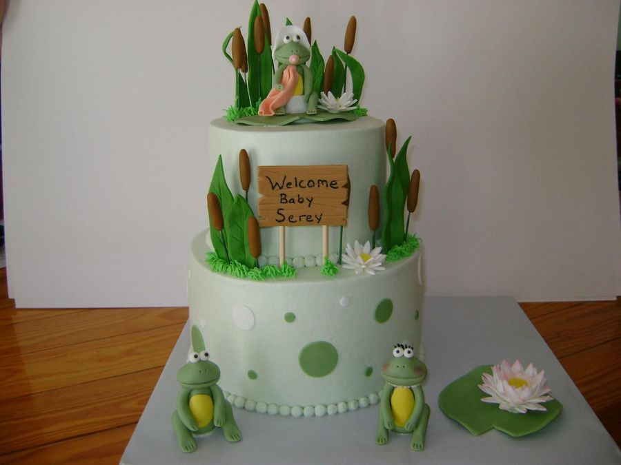Frog Baby Shower - CakeCentral.com