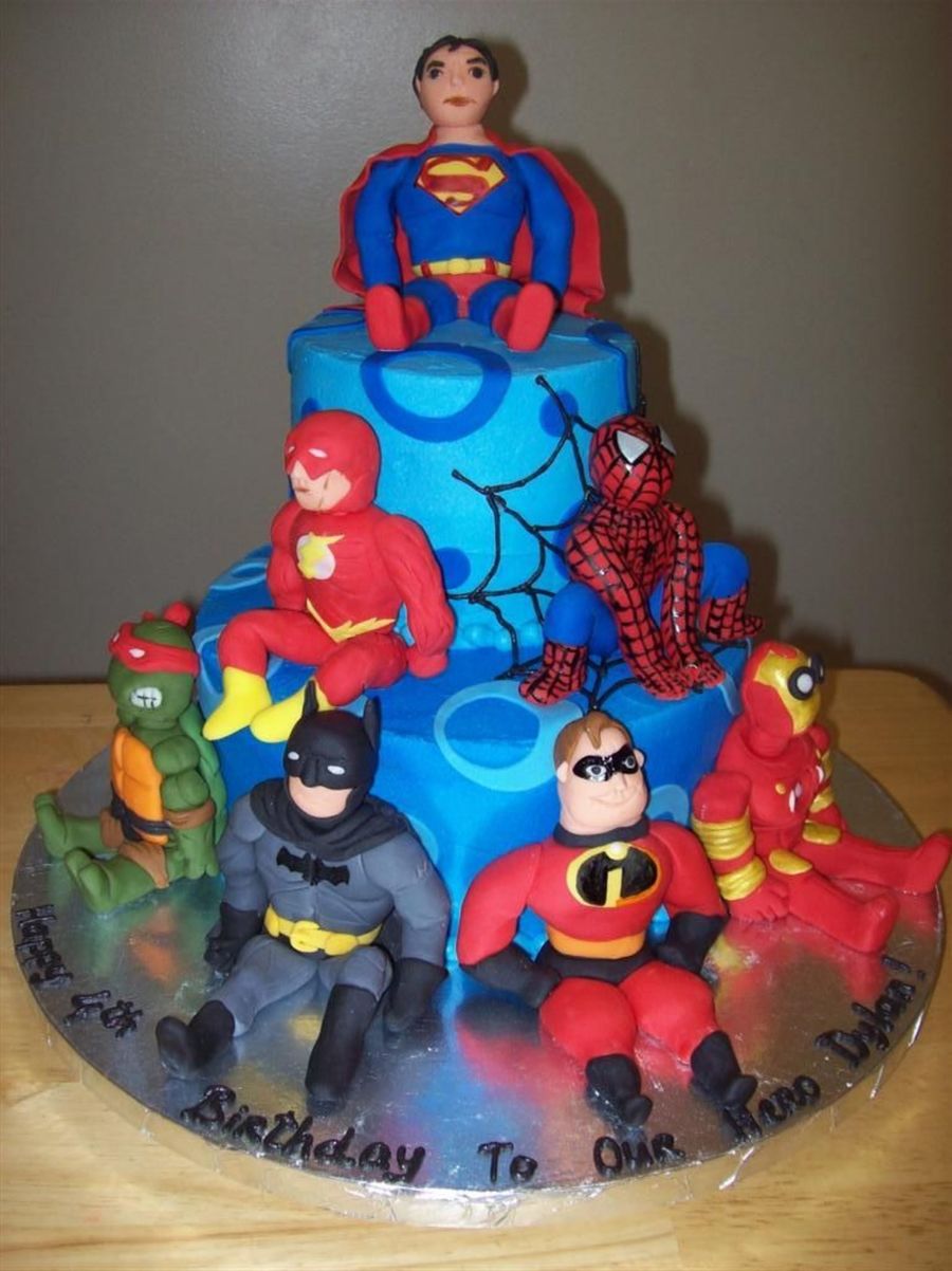 Super Heroes Birthday Cake. - CakeCentral.com