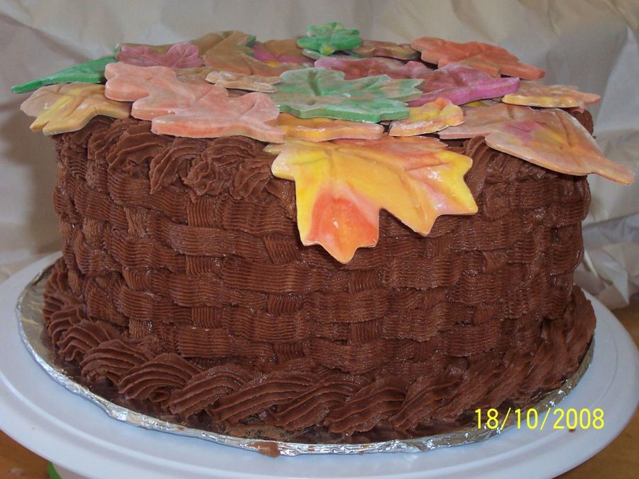 Leaves In A Basket - CakeCentral.com
