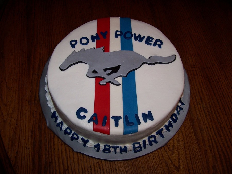 Ford Mustang Emblem Cake - CakeCentral.com