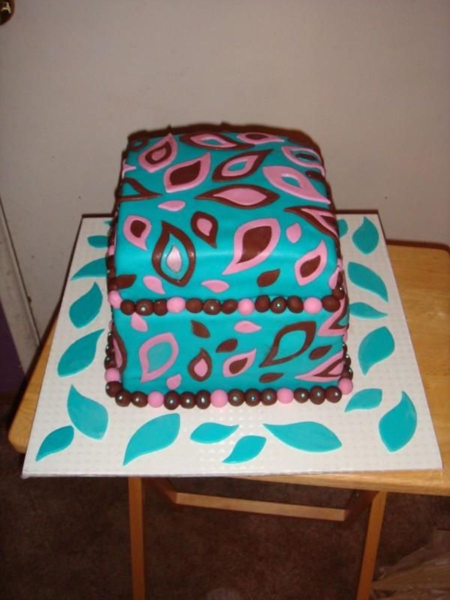 Paisley Birthday Cake - CakeCentral.com