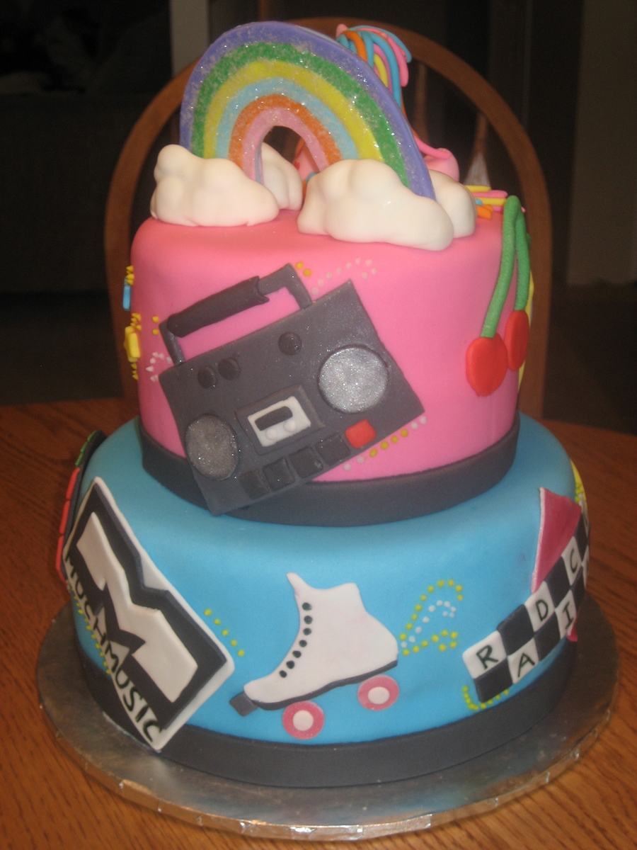Totally Awesome 80's Themed Cake - CakeCentral.com