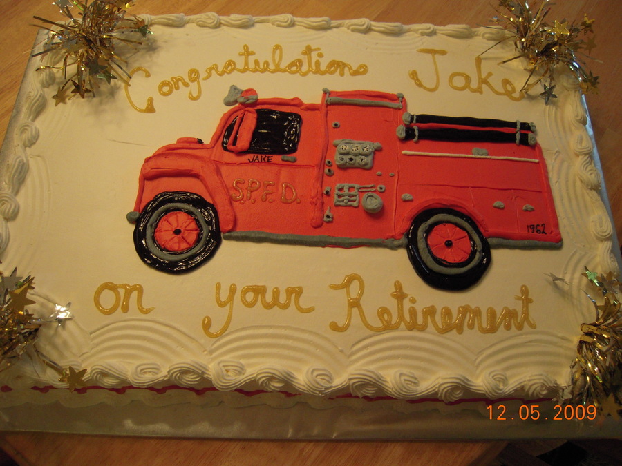 Firefighter Retirement Cake - CakeCentral.com