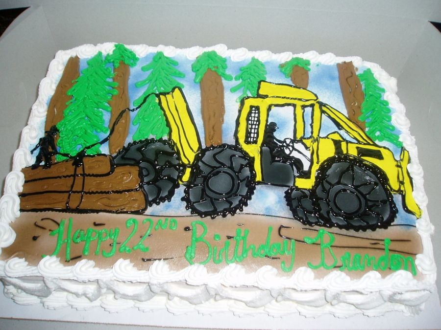 Skidder Logging Cake - CakeCentral.com