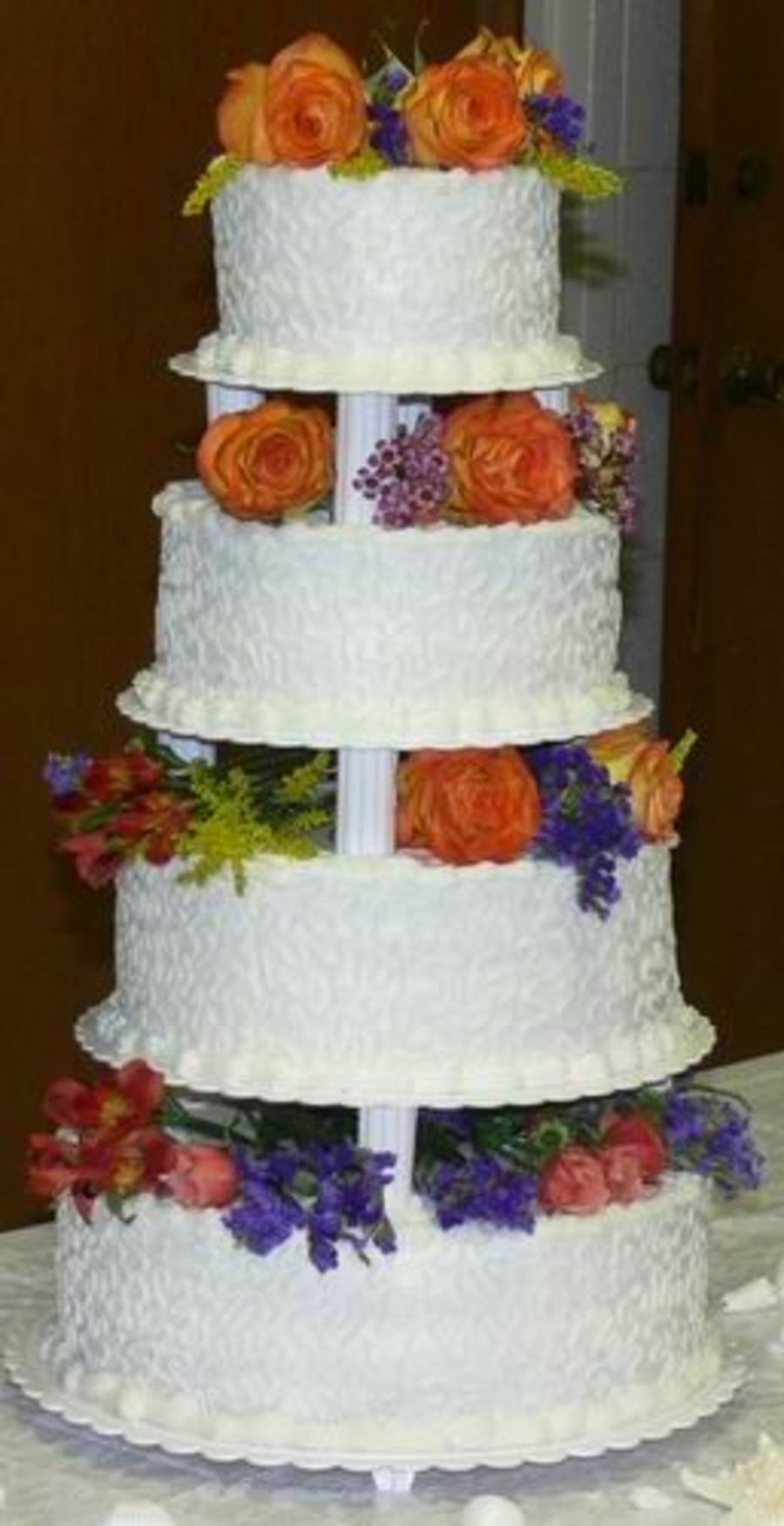 Cornelli Lace Wedding Cake - CakeCentral.com