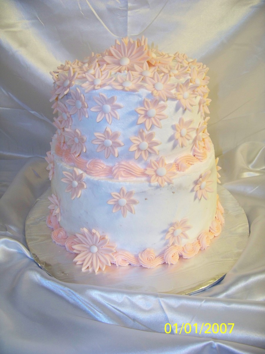 2 Tier Flower Cake - CakeCentral.com