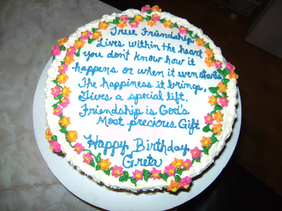 Friendship Cake - CakeCentral.com