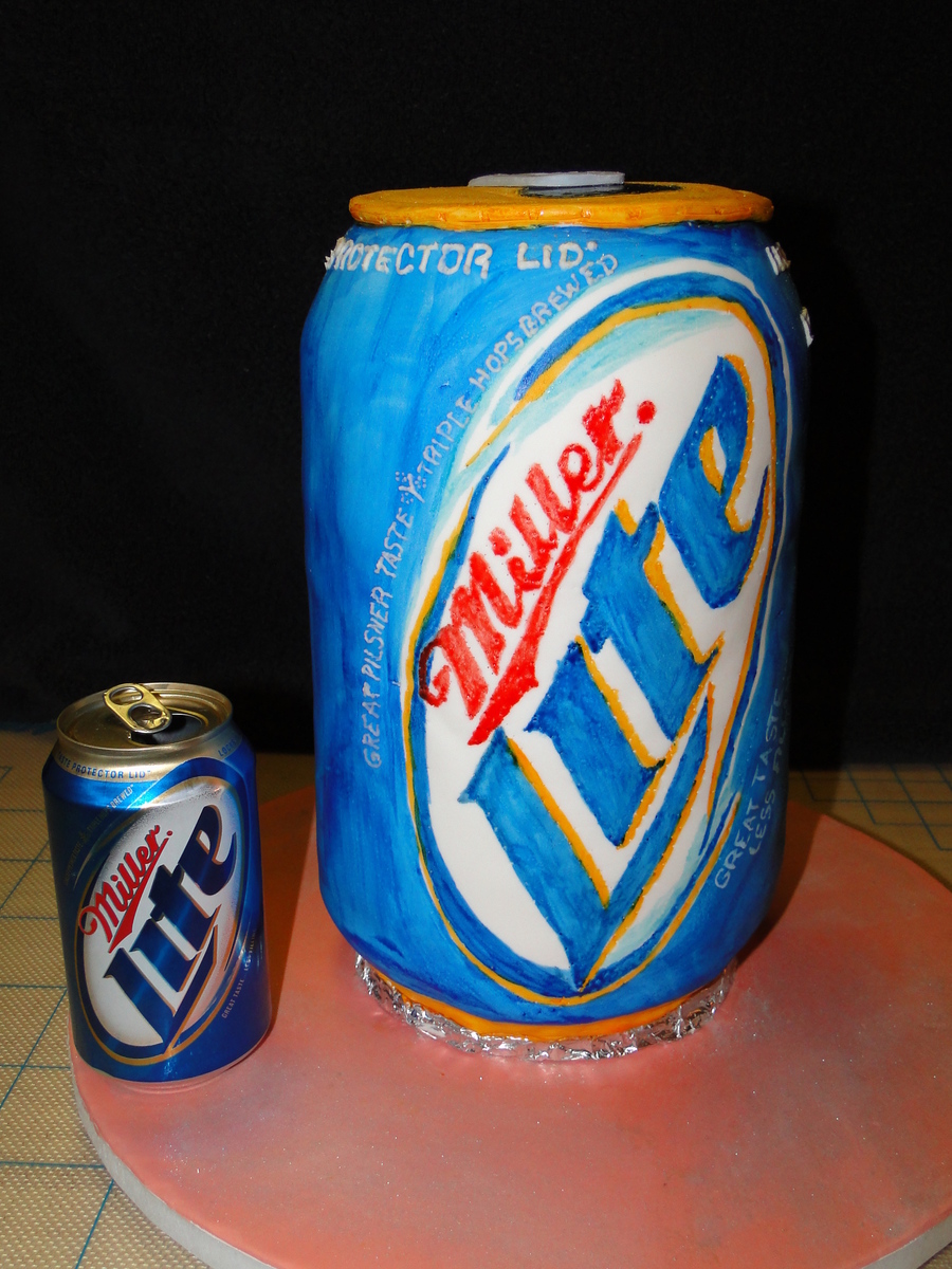 Miller Lite Beer Can Birthday Cake - CakeCentral.com