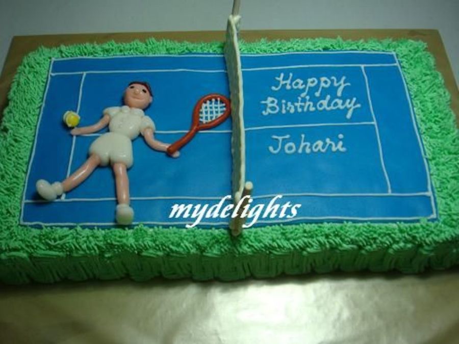 Johari's Tennis Theme Birthday Cake - CakeCentral.com
