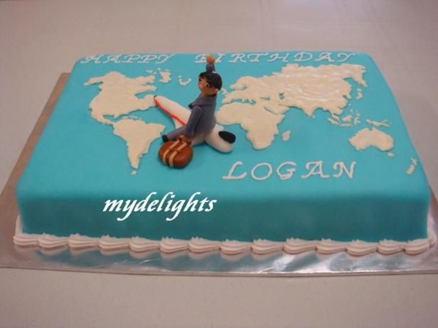 World Map Cake - CakeCentral.com
