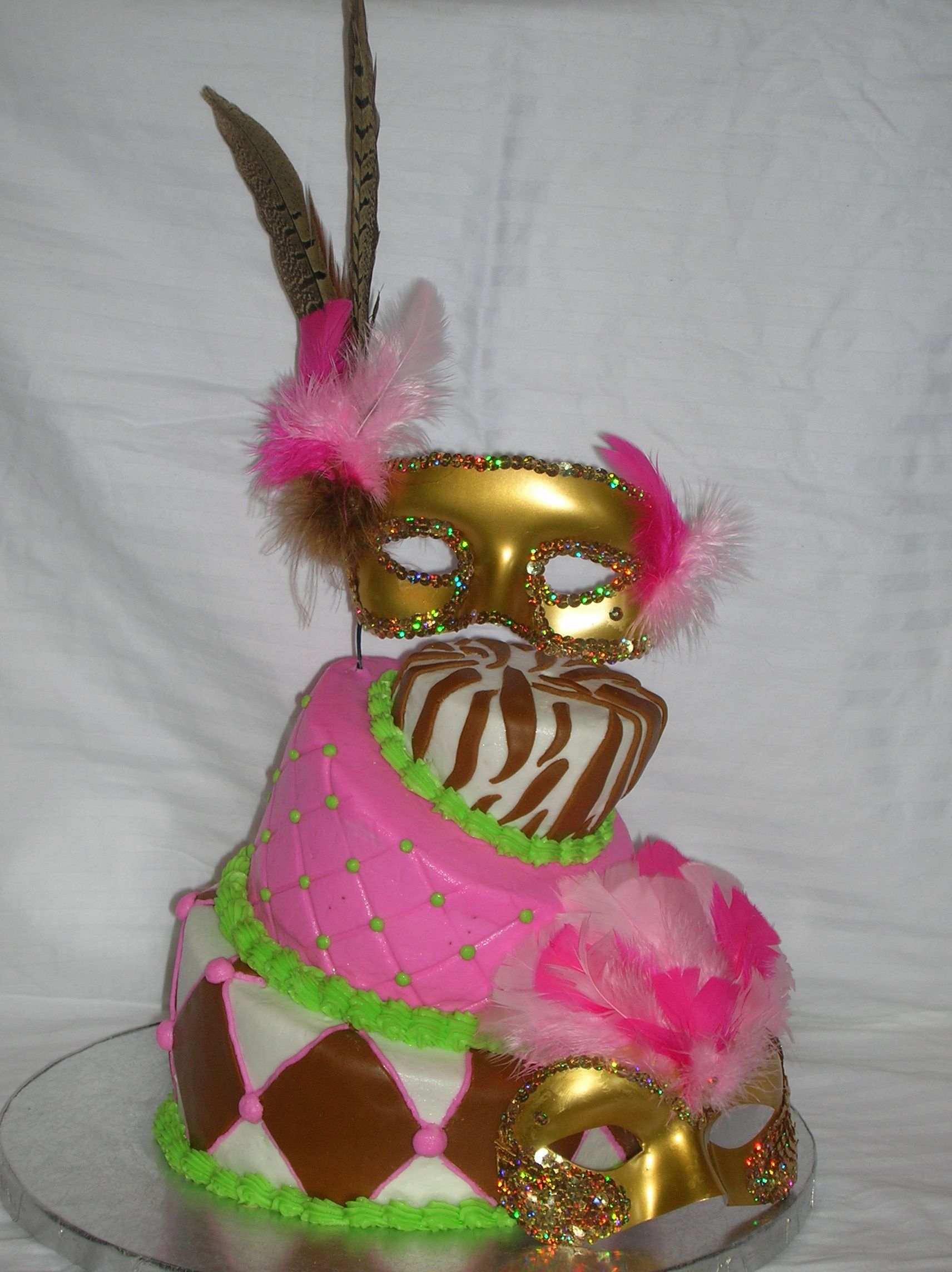 Masked Birthday Cake - CakeCentral.com