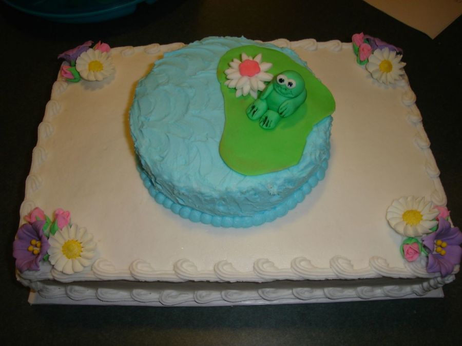 Frog Lily Pad Cake - CakeCentral.com