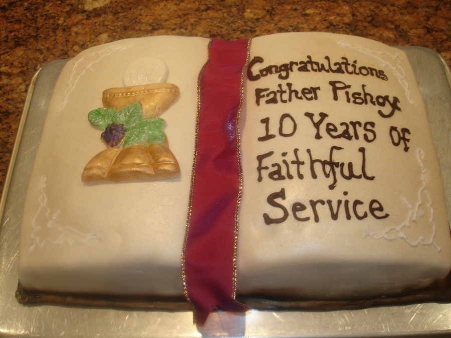 Anniversary Cake For A Priest - CakeCentral.com