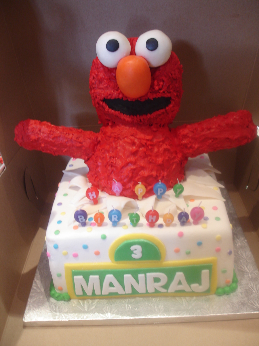 Sesame Street Elmo Cake - CakeCentral.com