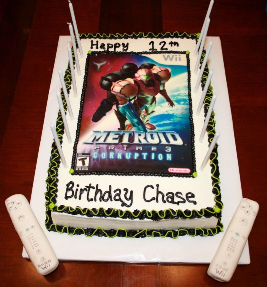 Metroid Prime 3 Cake For My Son's 12Th Birthday - CakeCentral.com